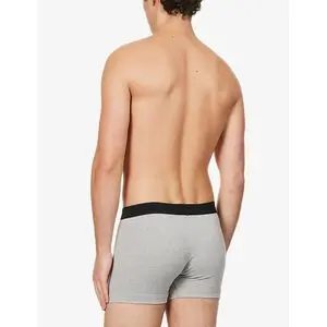 TOM FORD Logo-waistband Stretch-cotton Boxers Pack Of Two - Grey