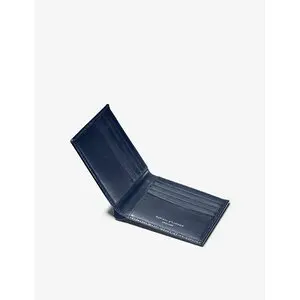 ASPINAL OF LONDON Billfold Logo-embellished Leather Wallet - Navy