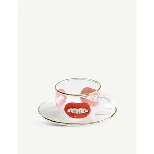 SELETTI Wears Toiletpaper Sh*t Printed Glass Coffee Set - One-color
