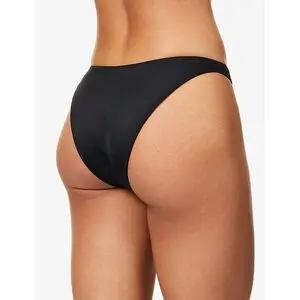 AWAY THAT DAY Maui High-rise Bikini Bottoms - Black