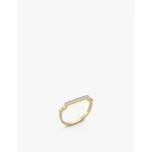 Monica Vinader Signature Thin Diamond Ring - Yellow Gold
