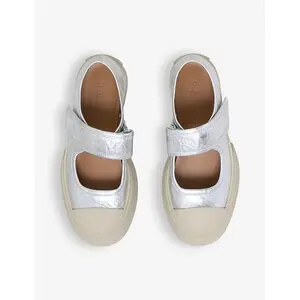 Marni Metallic Leather Mary Jane Trainers