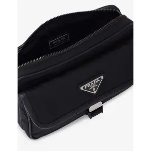 Prada Re-nylon And Leather Shoulder Bag - Black