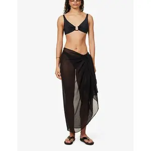 AWAY THAT DAY Santorini Crepe Sarong - Black