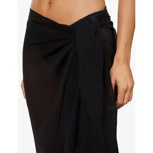AWAY THAT DAY Santorini Crepe Sarong - Black