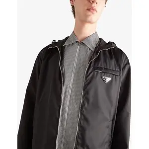 Prada Re-nylon Brand-plaque Hooded Polyamide Jacket