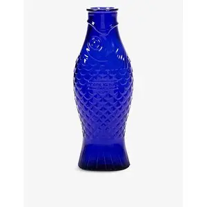 SERAX Paola Navone Fish & Fish Glass Bottle 1l - Dark Blue