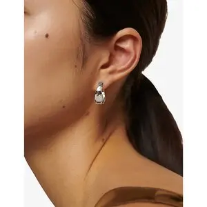 Monica Vinader Wave Medium Hoop Earrings - Sterling Silver
