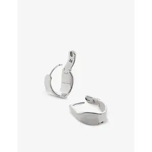 Monica Vinader Wave Medium Hoop Earrings - Sterling Silver