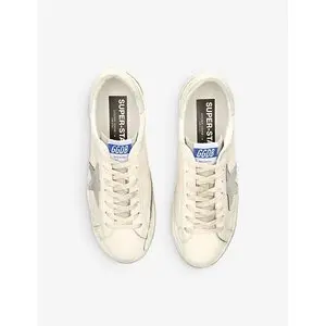 GOLDEN GOOSE Super Star Star-embroidered Leather Low-top Trainers