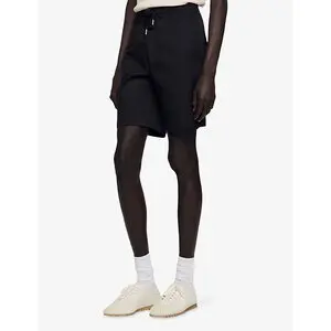 Sandro Stretch Cotton-blend Shorts - Black