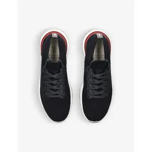 Brunello Cucinelli Brand-embossed Knitted Low-top Trainers - Blue Other