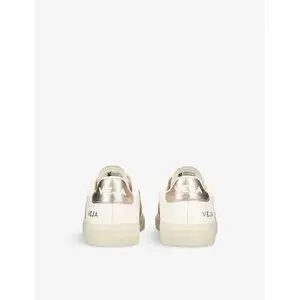 VEJA Campo Logo-embroidered Low-top Leather Trainers - Gold Comb