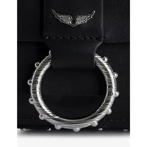 Zadig&Voltaire X Kate Moss Studded Leather Cross-body Bag - Noir Silver