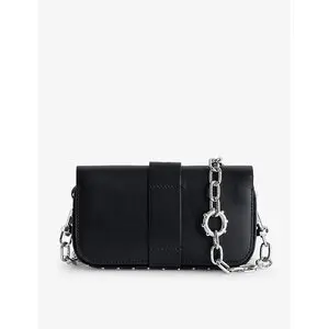 Zadig&Voltaire X Kate Moss Studded Leather Cross-body Bag - Noir Silver