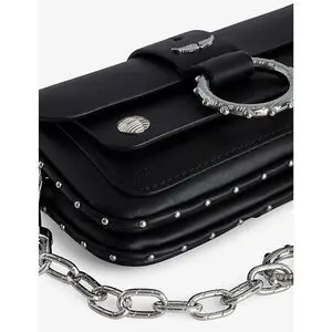 Zadig&Voltaire X Kate Moss Studded Leather Cross-body Bag - Noir Silver