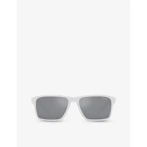 Prada Ps 05ys Rectangle-frame Sunglasses - White