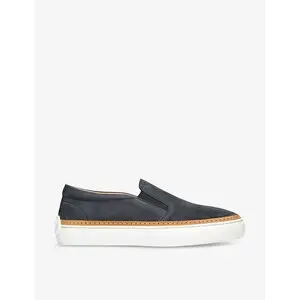 TOD'S Cassetta Slip-on Leather Low-top Trainers - Blue Other