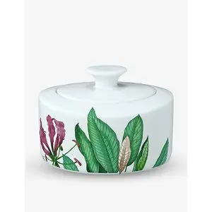 VILLEROY & BOCH Avarua Botanical-print Porcelain Jam Pot 11.5cm - One-color
