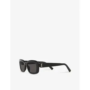 Saint Laurent Slm130 Square-frame Acetate Sunglasses - Black