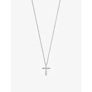 Tiffany & Co. Cross Diamond Pendant Necklace