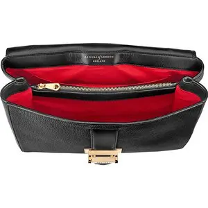 ASPINAL OF LONDON Lottie Leather Shoulder Bag - Black