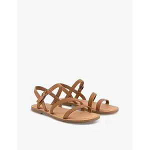 Toms Kira Ankle-strap Leather Sandals - Tan