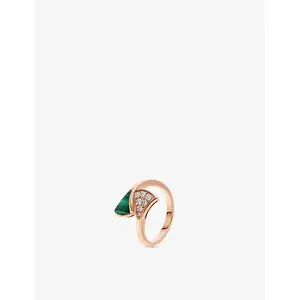 BVLGARI Divas' Dream Rose-gold Diamond And Malachite Ring - Rose Gold