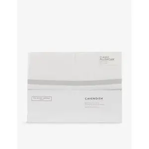 THE WHITE COMPANY Cavendish Classic Cotton Pillowcase - White/silver