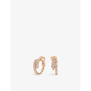 BVLGARI Serpenti Viper 18ct Rose-gold And Diamond Earrings - Rose Gold