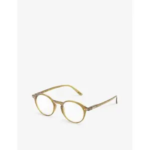 IZIPIZI D Round-framed Reading Glasses - Golden Green