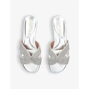 Carvela Gala Crystal-embellished Woven Sandals