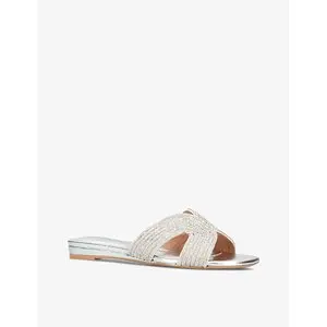 Carvela Gala Crystal-embellished Woven Sandals