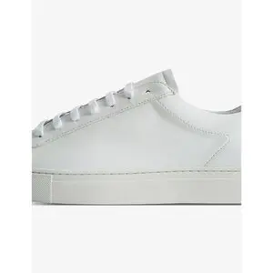REISS Finley Leather Low-top Trainers - White