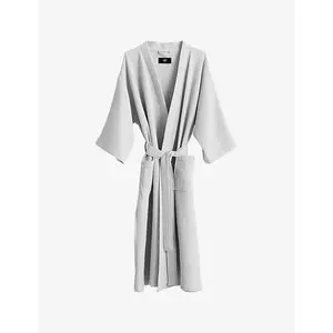 HAY Waffle-texture Cotton-blend Bathrobe Grey