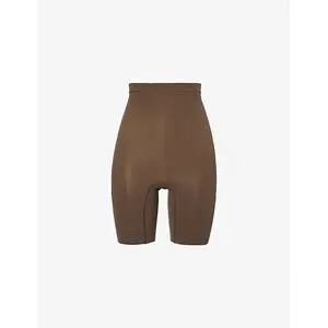 Spanx Sculpt™ Seamless Power High-waisted Mid-thigh Shorts - Chestnut Brown