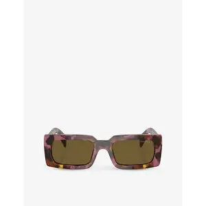 Prada Pr A07s Pillow-frame Sunglasses - Purple