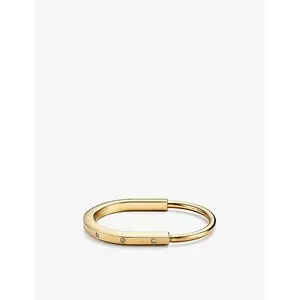 Tiffany & Co. Lock 18ct Yellow-gold And Diamond Bangle - Yellow Gold