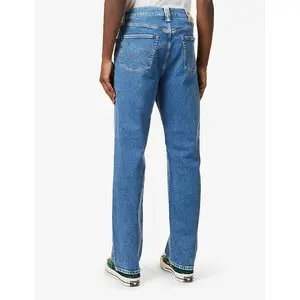 REPLAY Mid-rise Straight-leg Stretch-denim Jeans