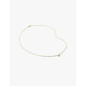Monica Vinader Solitaire Lab-grown Diamond Necklace - Yellow Gold