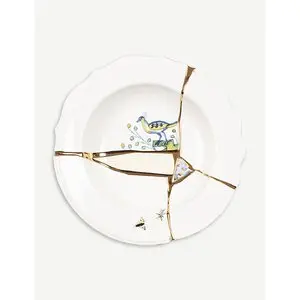 SELETTI Marcantonio Kintsugi Porcelain Soup Plate 22cm - One-color