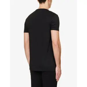 Falke Regular-fit Crewneck Stretch-cotton T-shirt - Black
