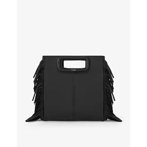 Maje Fringed-trim Leather Cross-body Bag
