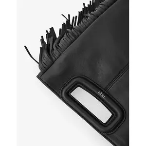 Maje Fringed-trim Leather Cross-body Bag