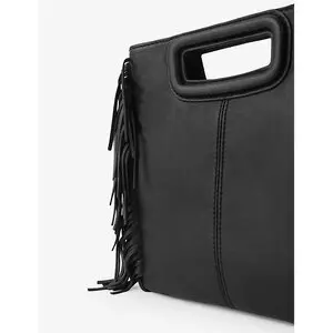 Maje Fringed-trim Leather Cross-body Bag
