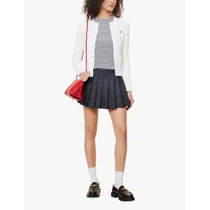 Polo Ralph Lauren Logo-embroidered Cable-knit Cardigan - White
