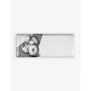 FORNASETTI Variazioni N.390 Screen-printed Porcelain Tray 14cm X 38cm - One-color
