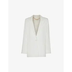 Whistles Andie Single-breasted Woven Wedding Blazer