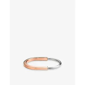 Tiffany & Co. Lock 18ct Rose And White-gold Bangle