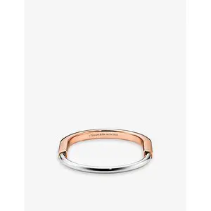 Tiffany & Co. Lock 18ct Rose And White-gold Bangle
